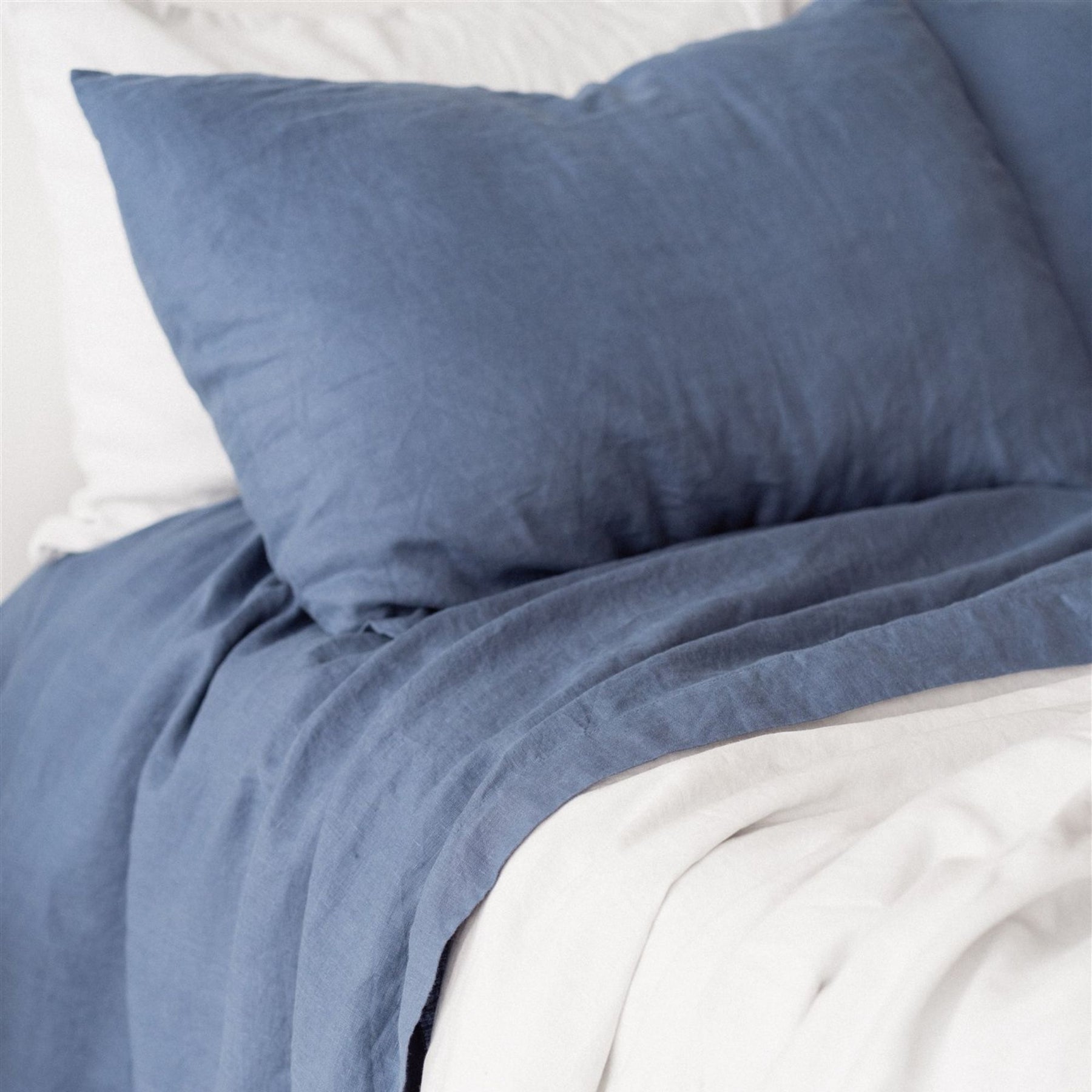 Coastal Blue Linen Sheets Set – Foxtrot Home