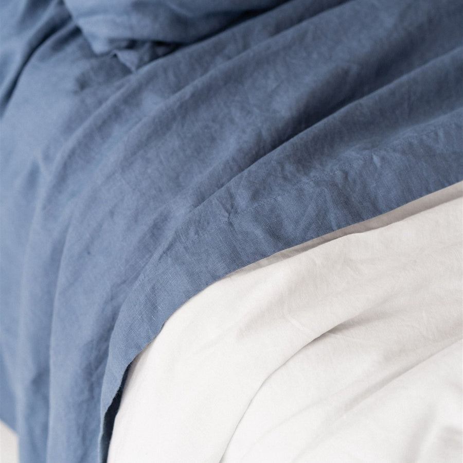 Coastal Blue Linen Sheets Set – Foxtrot Home