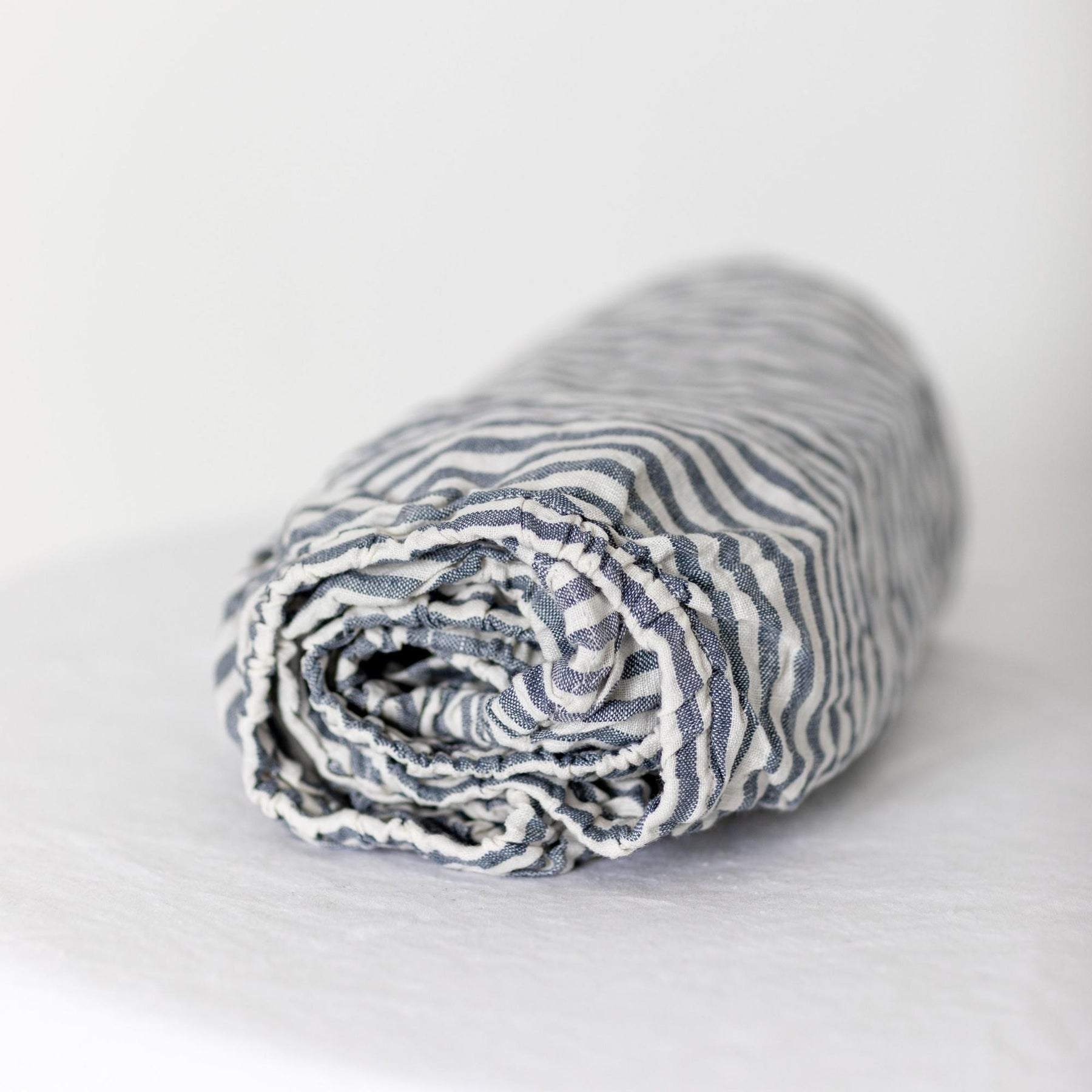 Navy Stripes Linen Cot/Bassinet Sheet – Foxtrot Home