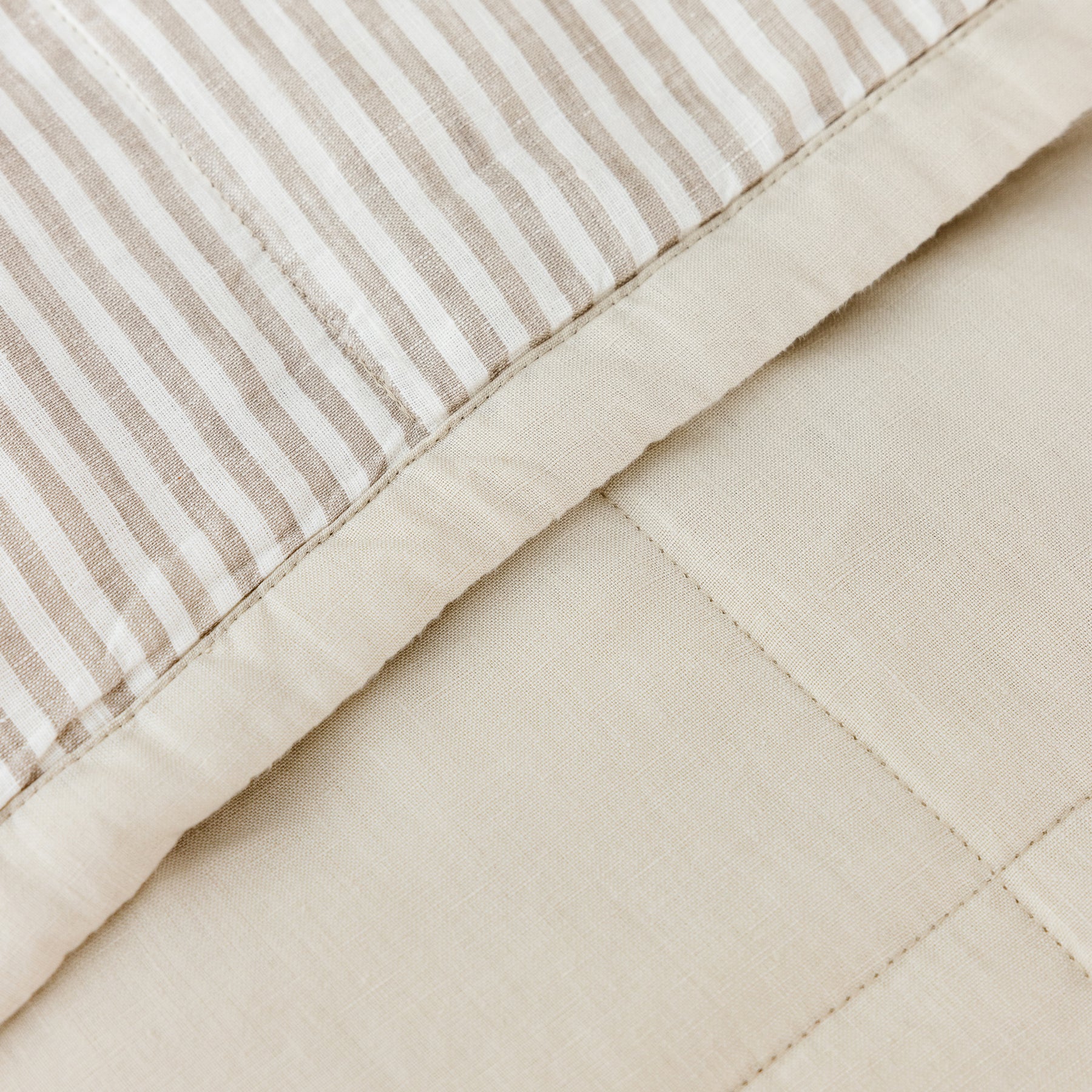 Oat & Sand Stripes Linen Quilt – Foxtrot Home